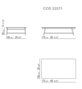 Table basse, console GIANO Flexform - NOORDENDESIGN